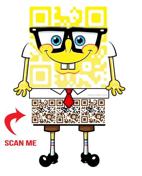 Spongebob Qr Codes Qrcode Spongebob With Images Coding Apps Coding Barcode Art
