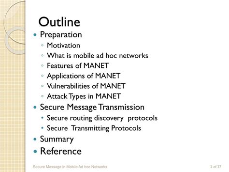 PPT Secure Message Transmission In Mobile Ad Hoc Networks PowerPoint Presentation ID