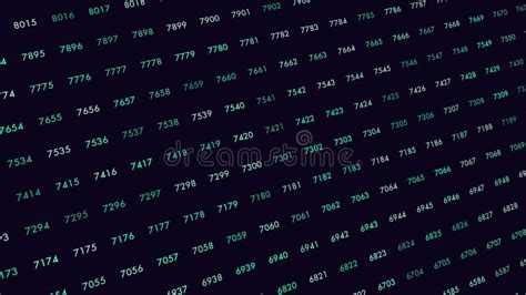 Digital Binary Code With Random Neon Led Numbers On Computer Screen Stock Video Video Of