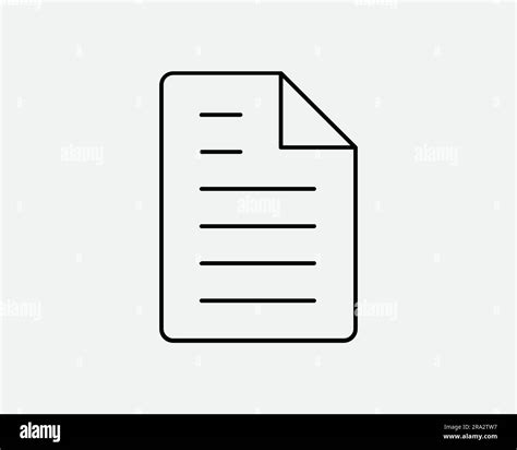 Document Line Icon Doc File Text Sheet Message Note Contract Form Outline Business Office Black