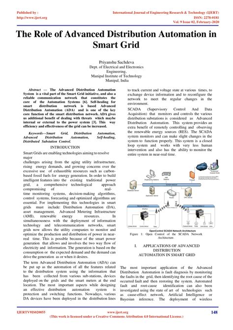 Pdf The Role Of Advanced Distribution Automation In Smart Grid