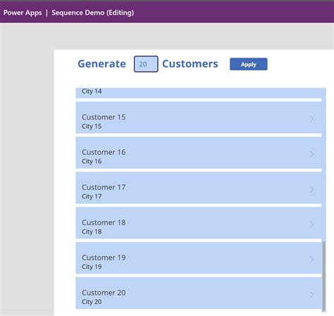 Quick Tip Canvas App Generate Test Data Using Sequence Function Rajeev Pentyala