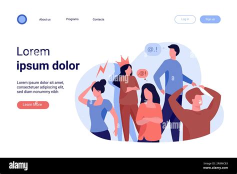 Group Of People With Problem Behavior Stock Vector Image And Art Alamy