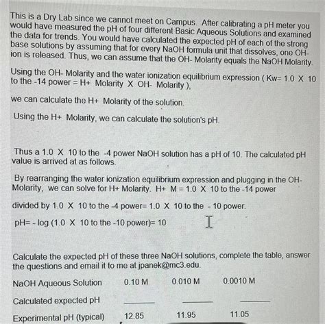 Answered: Molarity? # 3 As OH- Molarity… | bartleby