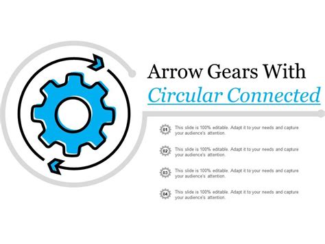 Arrow Gears With Circular Connected Templates Powerpoint Slides Ppt