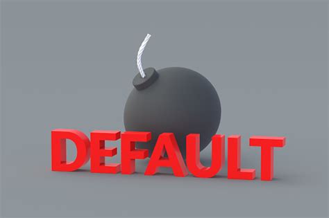 폭탄 근처의 단어 기본값 금융 위기 채무 불이행 은행 부문의 파산 경제적 문제 인플레이션 평가 절하 3d 렌더링 3차원 형태에