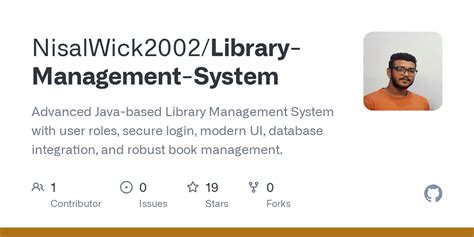 GitHub NisalWick Library Management System Advanced Java Based Library Management System