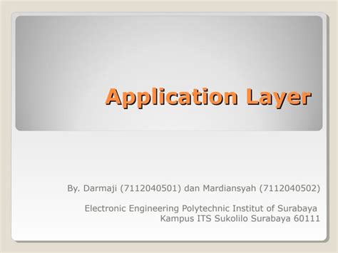 Materi Application Layer Ppt