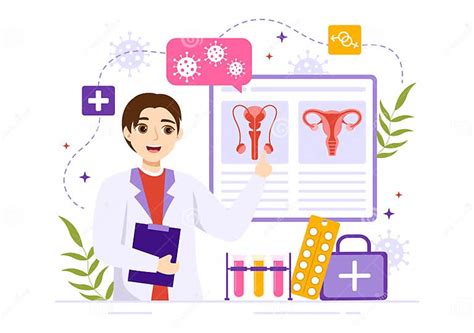 Venereologist Vector Illustration Of Diagnostic For Dermatology Disease