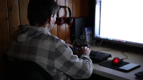 Programming Concept Man Programmer Working On Computer At Home Coding