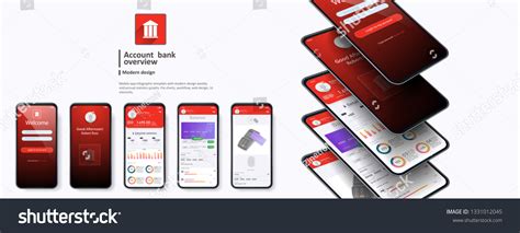 Banking App Ui Kit Responsive Mobile Stock Vector Royalty Free Shutterstock