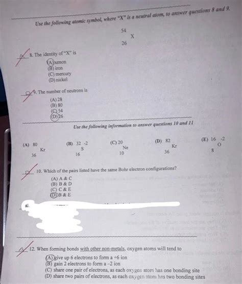 Solved Use The Following Atomic Symbol Where X Is A Chegg