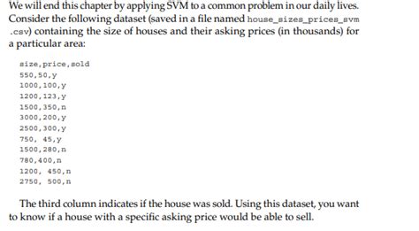 Solved We Will End This Chapter By Applying SVM To A Common Chegg