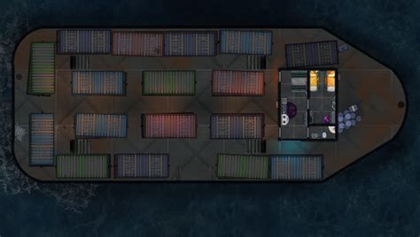 Container Ship 30×17 Inch Digital Battle Map Rpgxnihilo