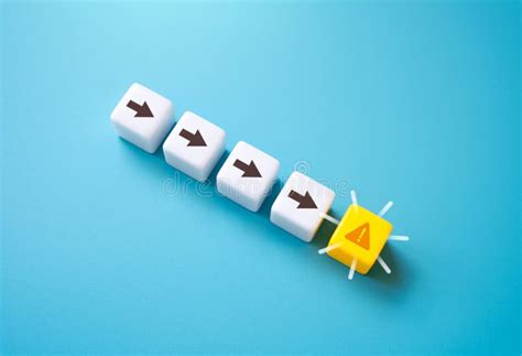 The Path Is Blocked By A Sign Of Attention Unexpected Problem Stock