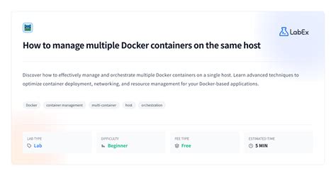 How To Manage Multiple Docker Containers On The Same Host Labex