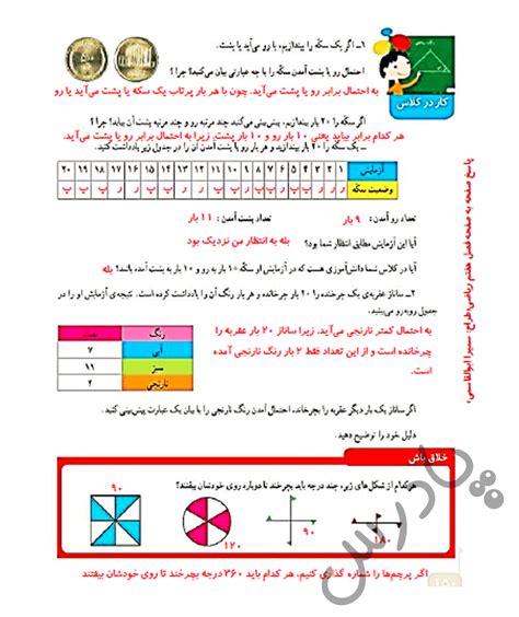 گام به گام فصل هفتم ریاضی چهارم