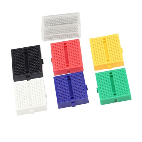 Vklsvan Sets Of 7pcs Small Solderable Breadboard 170 Tie Points Mini