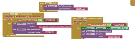 Error The Permission SEND SMS Has Been Denied MIT App Inventor Help MIT App Inventor