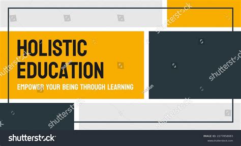 Holistic Education Educational Approach Considering Whole Stock Vector