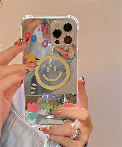 나인틴프라이데이 아이폰 16🚀 스마일 낙서 미러 거울 케이스 폰케이스 아이폰케이스 핸드폰케이스 갤럭시케이스 갤럭시폰케이스 갤럭시 S24 S23 아이폰 15 14 13 프로