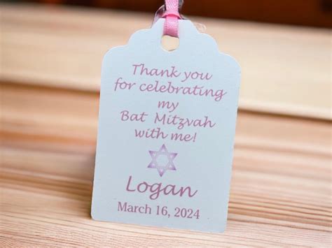 Bat Mitzvah Tags Thank You Tags Favor Tags T Tags Jewish