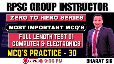 Rpsc Group Instructor Important Mcqs 30 Test Series Solution Zero To Hero Series Rpsc