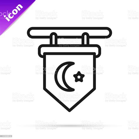 검은 라인 별과 초승달 흰색 배경에 고립 된 이슬람 아이콘의 상징 종교의 상징 벡터 0명에 대한 스톡 벡터 아트 및 기타 이미지 0명 검은색 공휴일 Istock