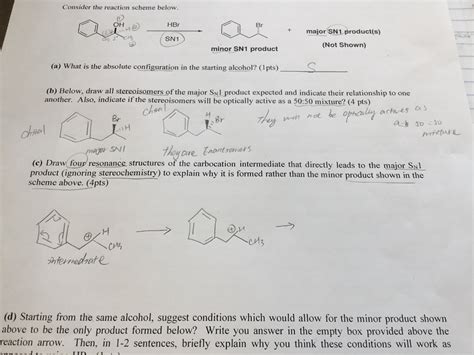 Solved Consider the reaction scheme below. HBr SN1 0 Br | Chegg.com