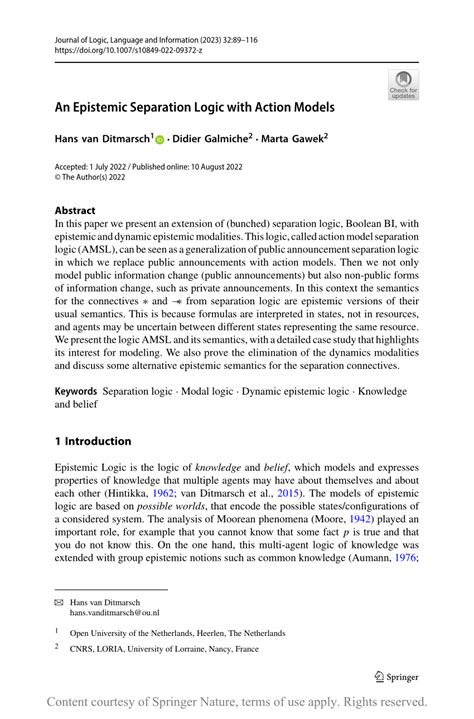 pdf an epistemic separation logic with action models