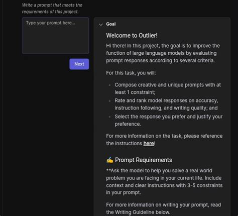 Write A Prompt That Meets The Requirements Of This Project Type Your Prompt Here Goal Welcome To