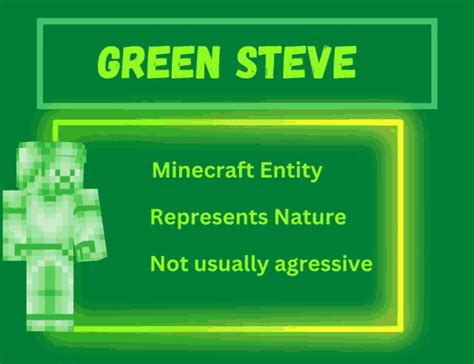 Green Steve Minecraft  Green Steve Minecraft Minecraft Entity