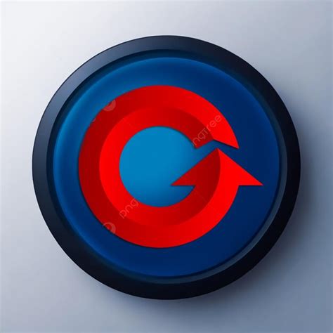 Rotation Arrows Icon 3d Isolated On White Background Blue Round Shape Web Design Notification