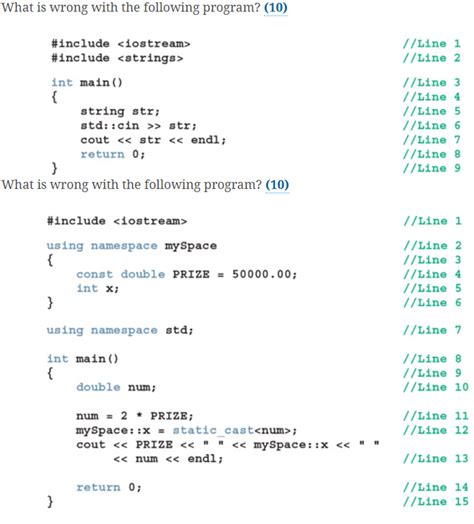 Solved What is wrong with the following programs? | Chegg.com