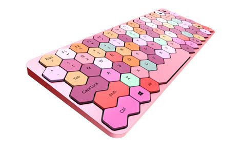Sqt Sk 674btc Hexagon Scissor Keycaps Rechargeable Slim Bluetooth Keyboard Type C Interface