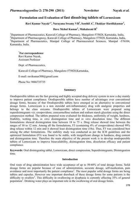 Formulation And Evaluation Of Fast Dissolving Tablets Of