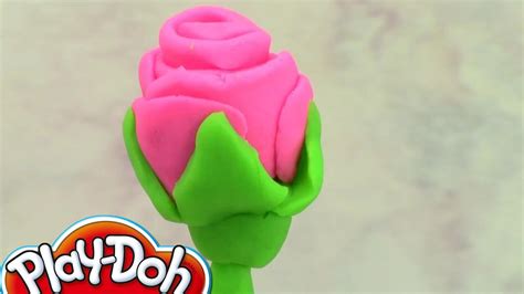 Роза из пластилина плей до Как сделать цветы плей до мультик Youtube
