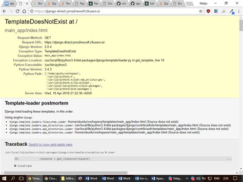 Python 3x Templatedoesnotexist At Django Stack Overflow