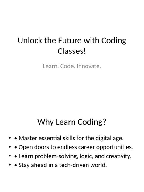 Coding Classes Brochure Pdf