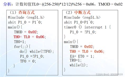 单片机复习自用（六） 假设系统时钟为12mhz 设计电路并编写程序实现从p1 0引脚上输出一个周期为2ms的方 Csdn博客