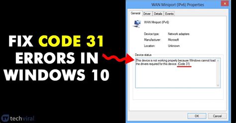 How To Fix Code 31 Errors In Windows 10