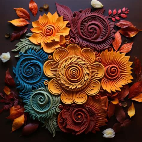Premium Ai Image Rangoli Patterns Celebrating Heritage Rangoli Photos