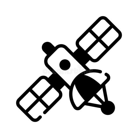 Ready To Use Glyph Icon Showing Artificial Satellite Stock Vector Illustration Of Travel