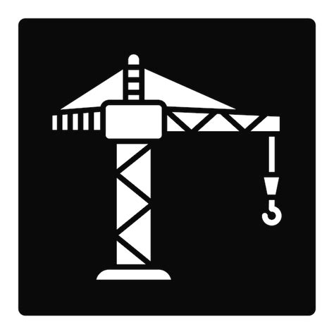 크레인 아이콘 프리미엄 벡터