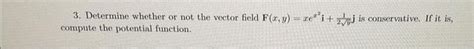Solved Determine Whether Or Not The Vector Field Chegg