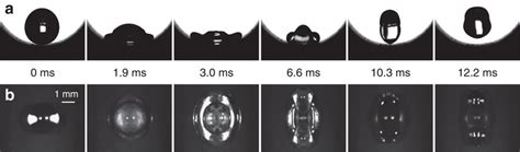 Drop Bouncing Behaviour On A Concave Surface Selected Snapshots