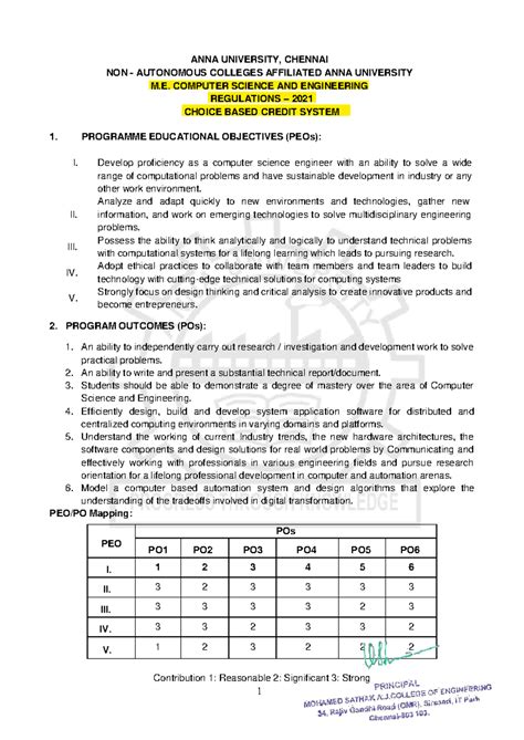 Me Computer Science And Engineering Syllabus 2021 Anna University