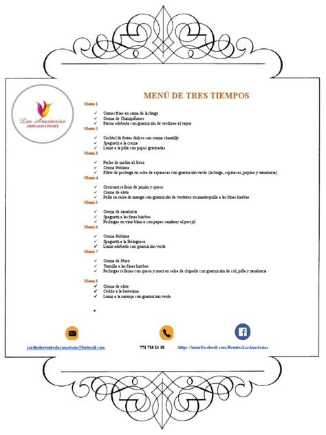 Menú 3 Tiempos Pdf