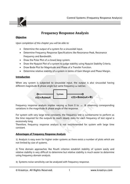 Frequency Response Analysis Pdf