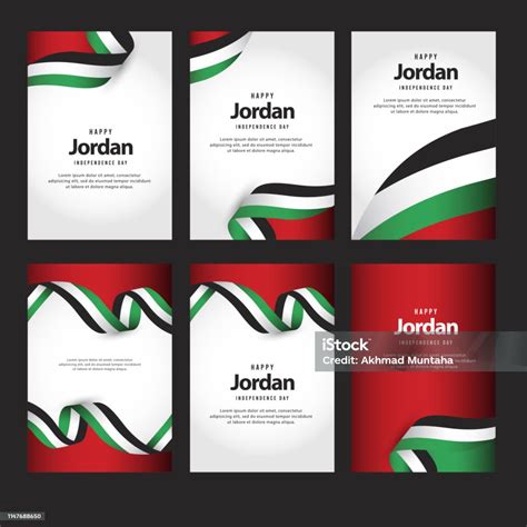 요르단 독립 기념일 벡터 템플릿입니다 배너 광고 인사말 카드 또는 인쇄를 위한 디자인 그림 5월에 대한 스톡 벡터 아트 및 기타 이미지 Istock